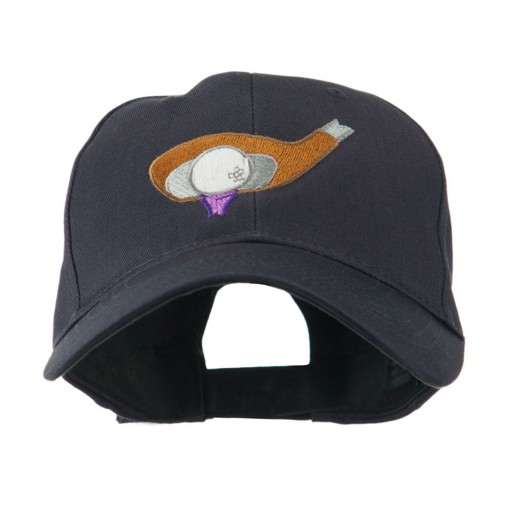 Golf Club and Ball Embroidered Cap - Navy OSFM - Walmart.com