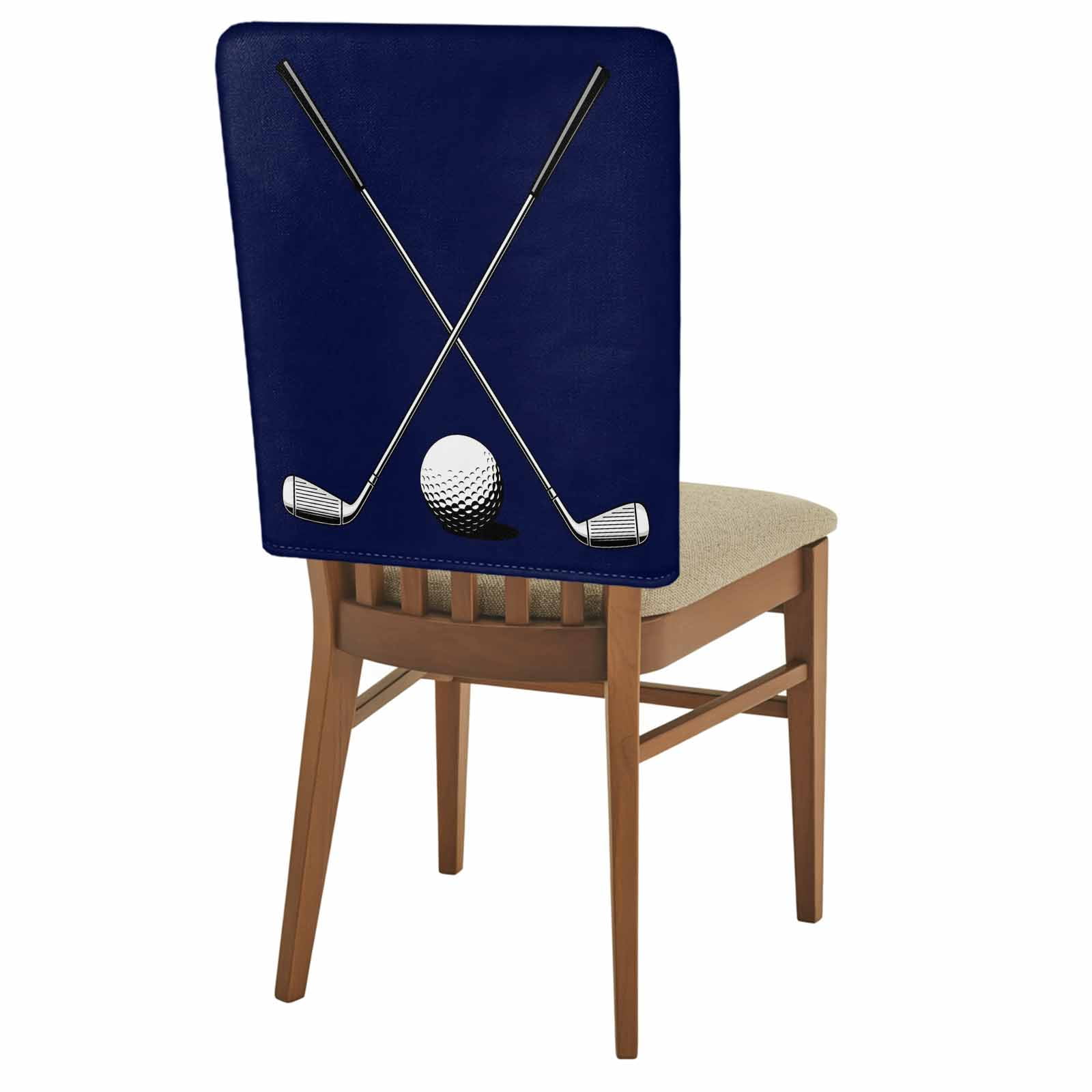 Golf Clubs Golf Bal Chair Back Covers Set of 8, Classic Sport Dark Blue ...