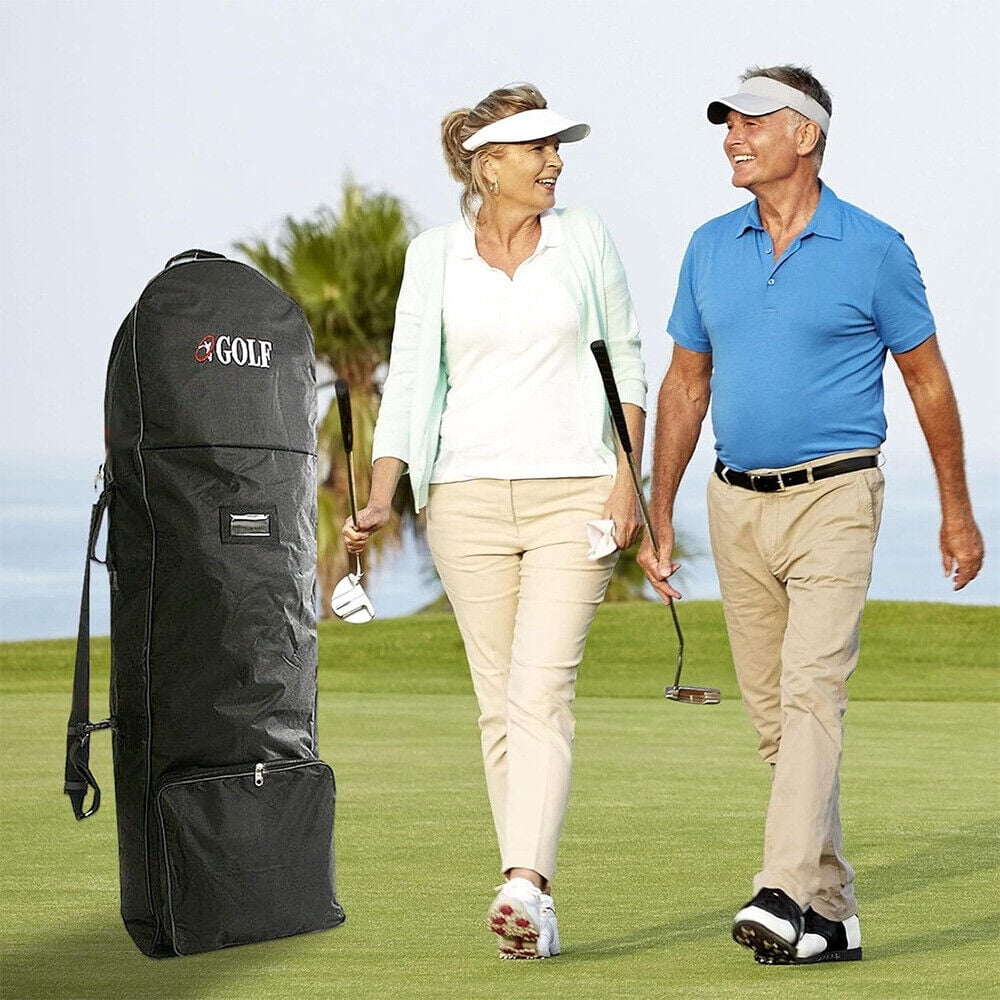 Golf Clubs Travel Bag Compact Rolling Carrier With Wheels Foldable ...