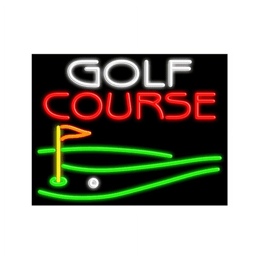 Golf Course-Glass Neon Sign Made in USA - Walmart.com