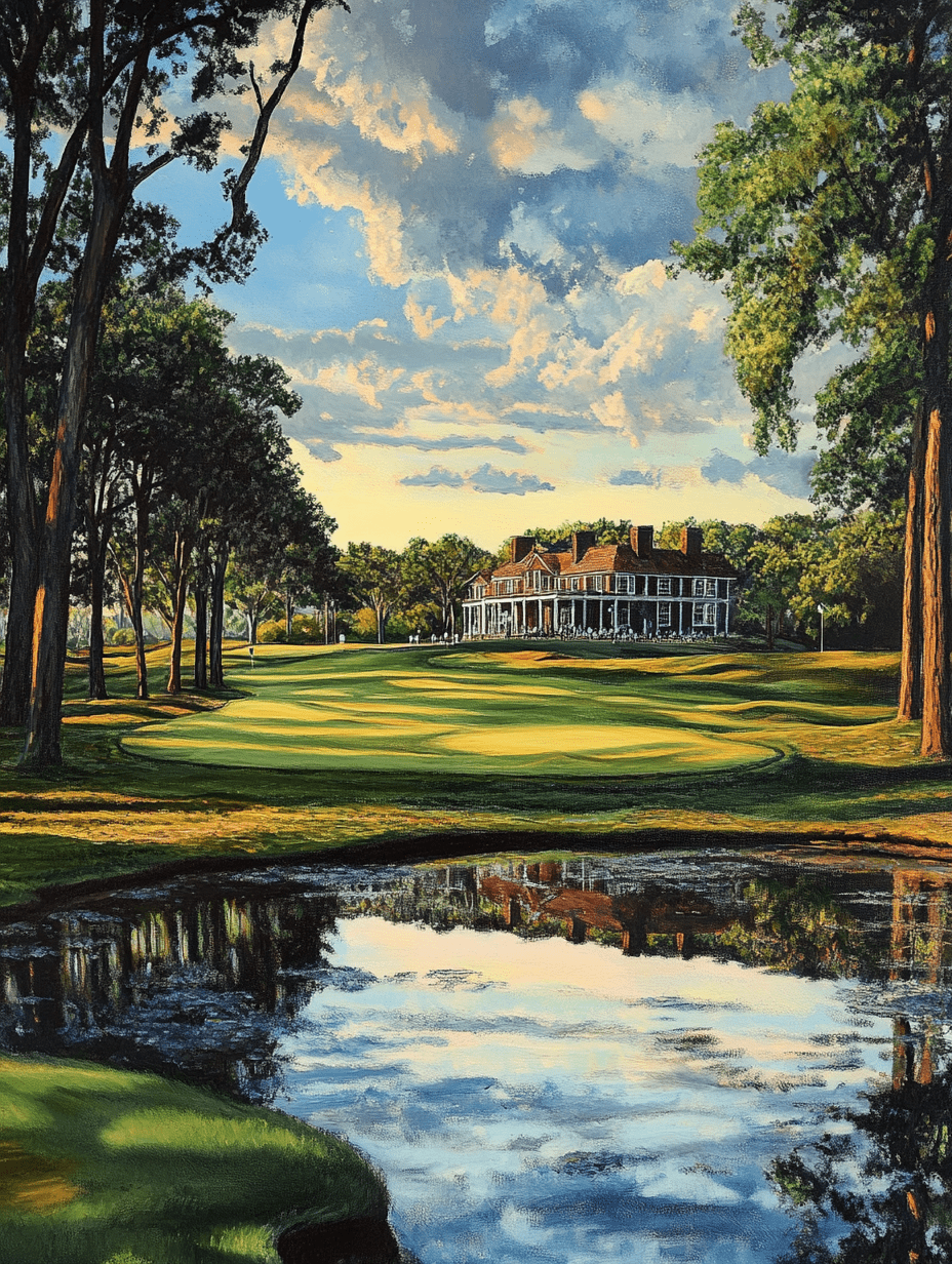 Golf Course House Canvas Painting/Wall Art， Suitable for Living Room ...