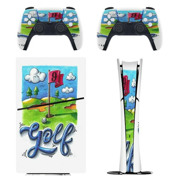 Golf Course PS5/PS5 Pro/PS5 Slim Digital Disc Skin Sticker For Console ...