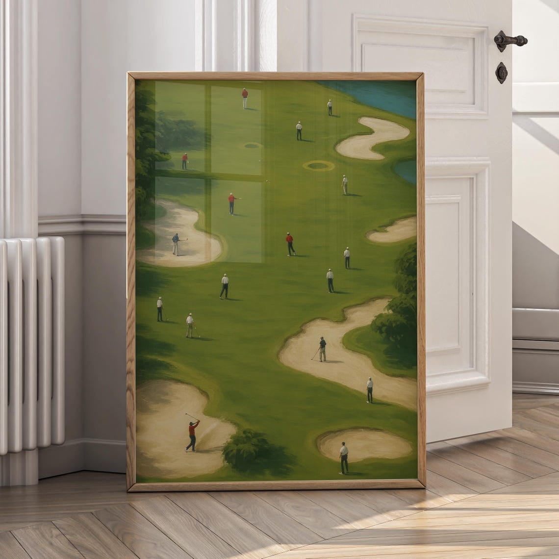 Golf Course Vintage Golf Painting Green Fairway Landscape Art Golf for ...