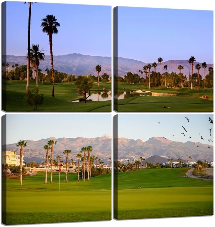 Golf Course Wall Art for Living Room Bedroom Golf Pictures Canvas ...