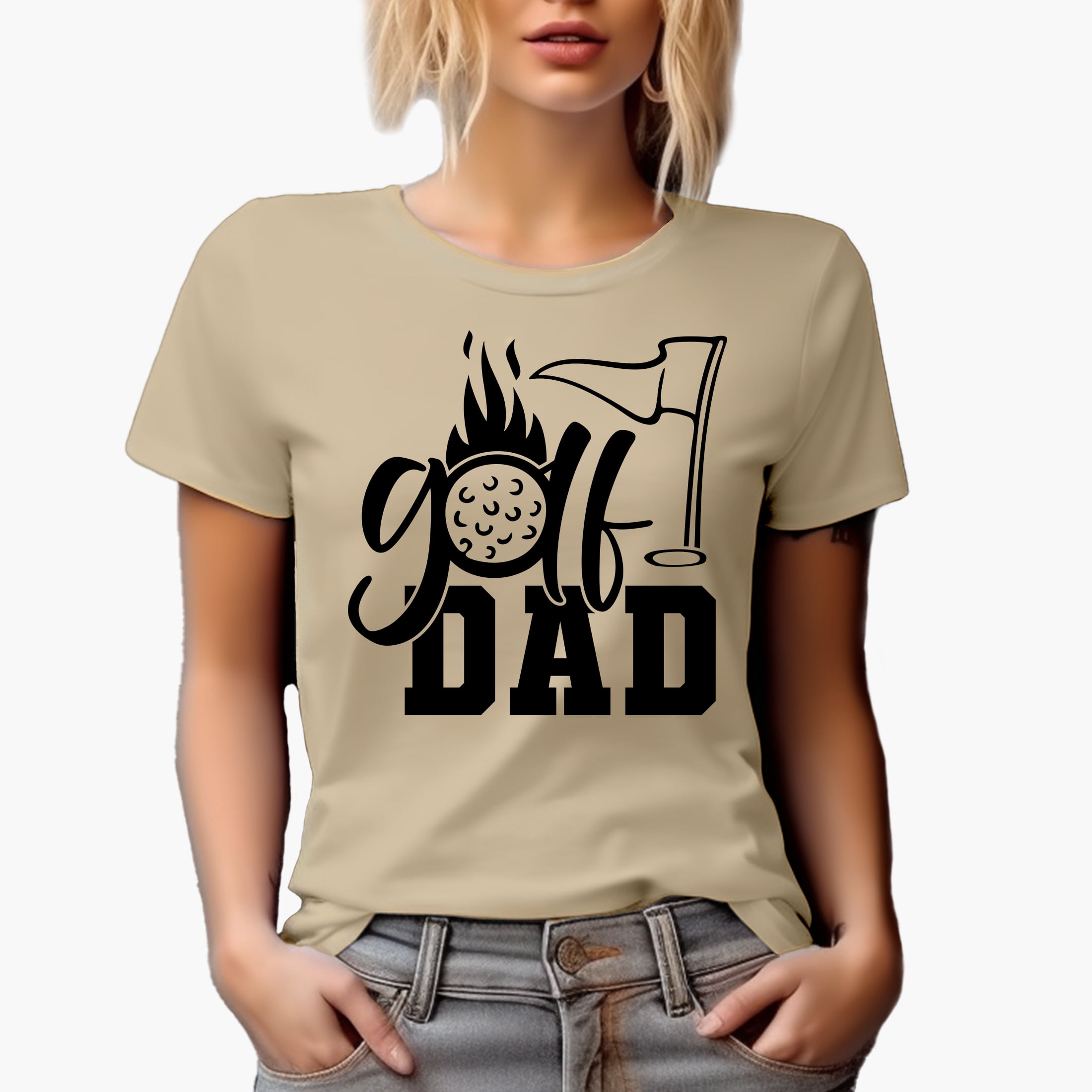 Golf Dad with Ball & Flag, Father, Grandpa or Husband Golf Player ...