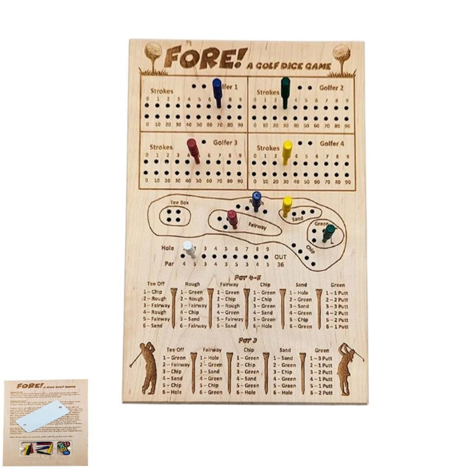 Golf Dice Game Logical Thinking Traning Portable Golf Game for Family ...