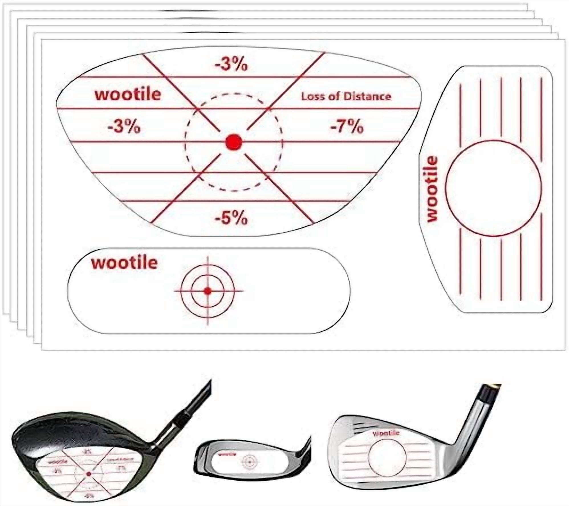 Golf Driver Impact Tape Labels 180Pcs Golf Impact Stickers GolfClubs ...
