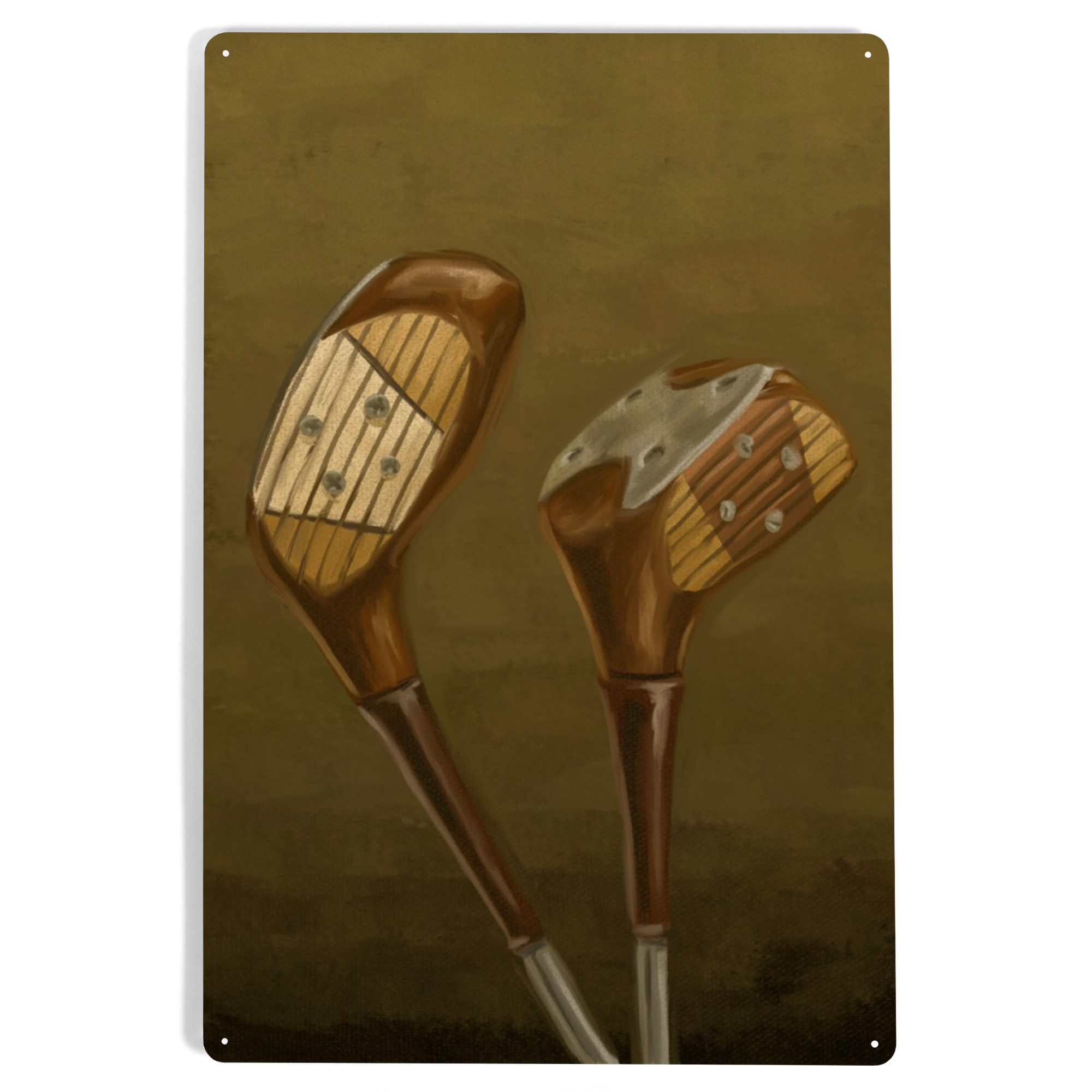 Golf Driver, Oil Painting (12x18 Aluminum Art, Indoor Outdoor Metal ...
