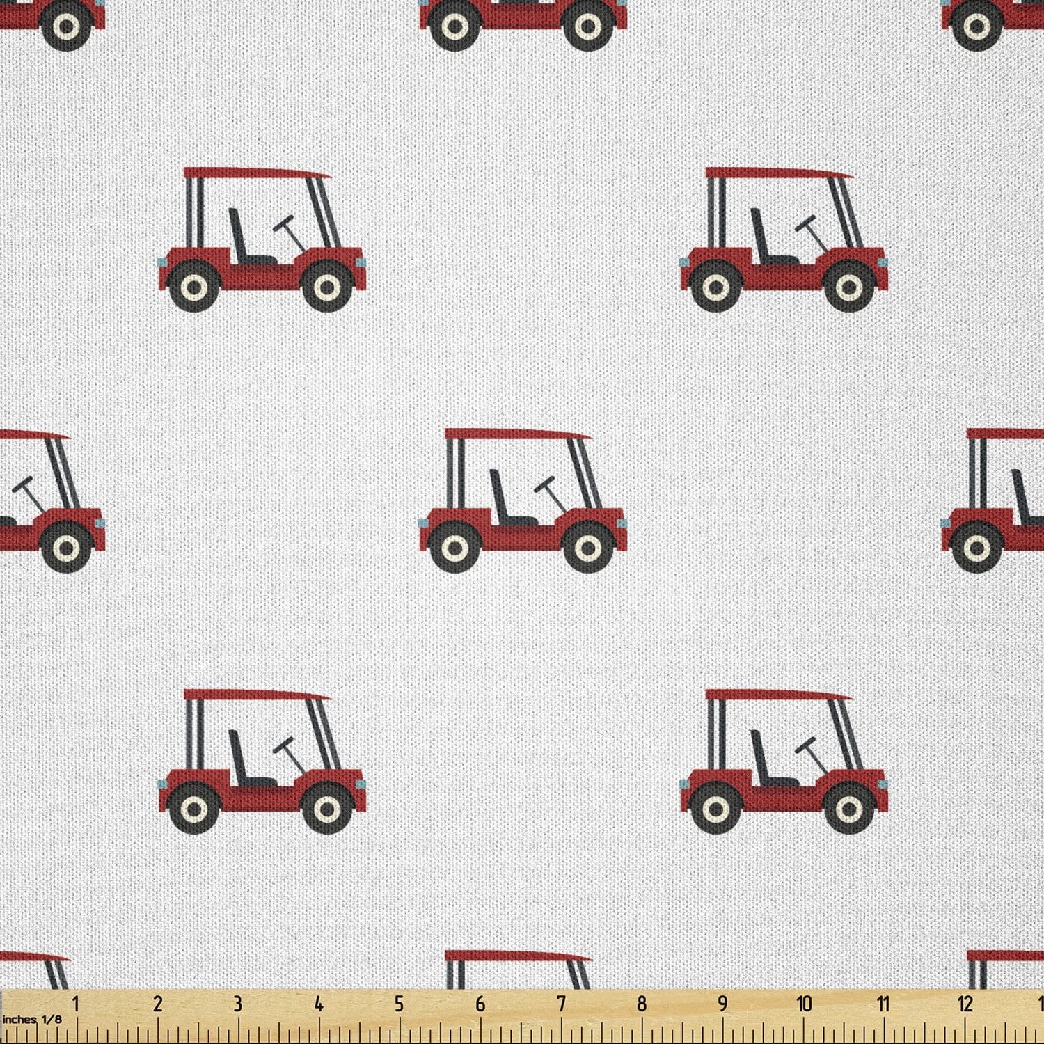 Golf Fabric by The Yard, Carts Pattern Golfing Stroke Play Hobby Game ...