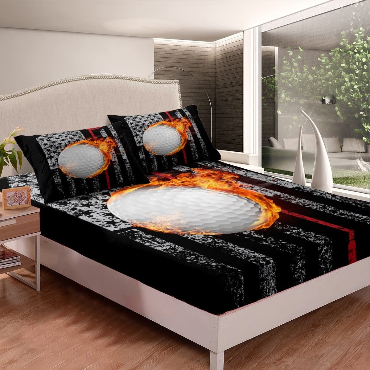 Golf Fitted Sheet for Kids Boys Teens Sport Game Hobby Themed Bedding ...