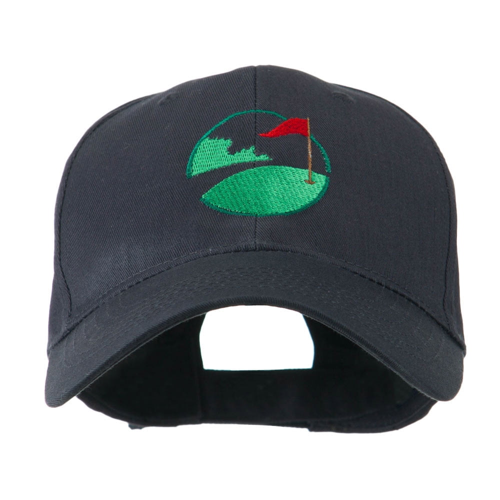 Golf Flag on the Green Embroidered Cap - Navy OSFM - Walmart.com
