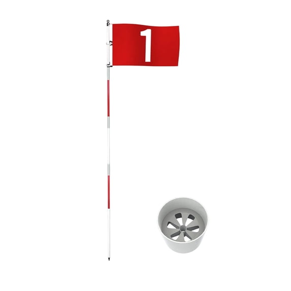 Golf Flagstick 6ft Golf Flag And Cup For Yard Pro Detachable Golf Hole ...