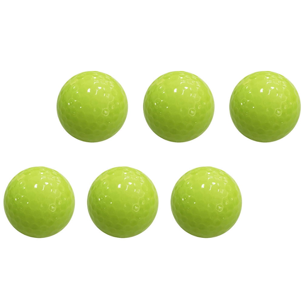 Fluorescent Golf Balls for Playing Green Synthetic Rubber 6pcs Size ...