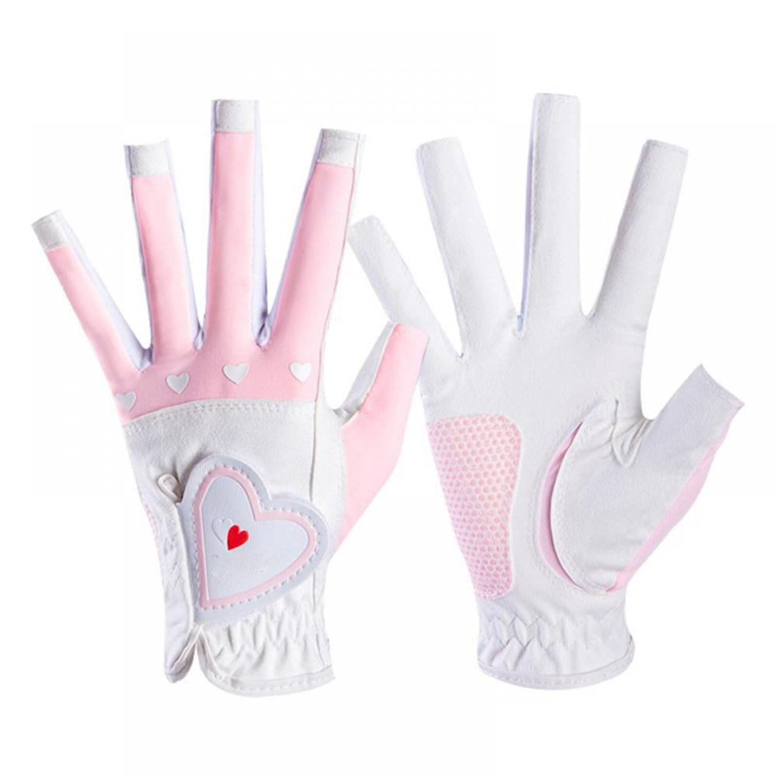 Golf Glove, Audhol 1 Pair Women Gloves Fingerless Soft Sport Gloves ...