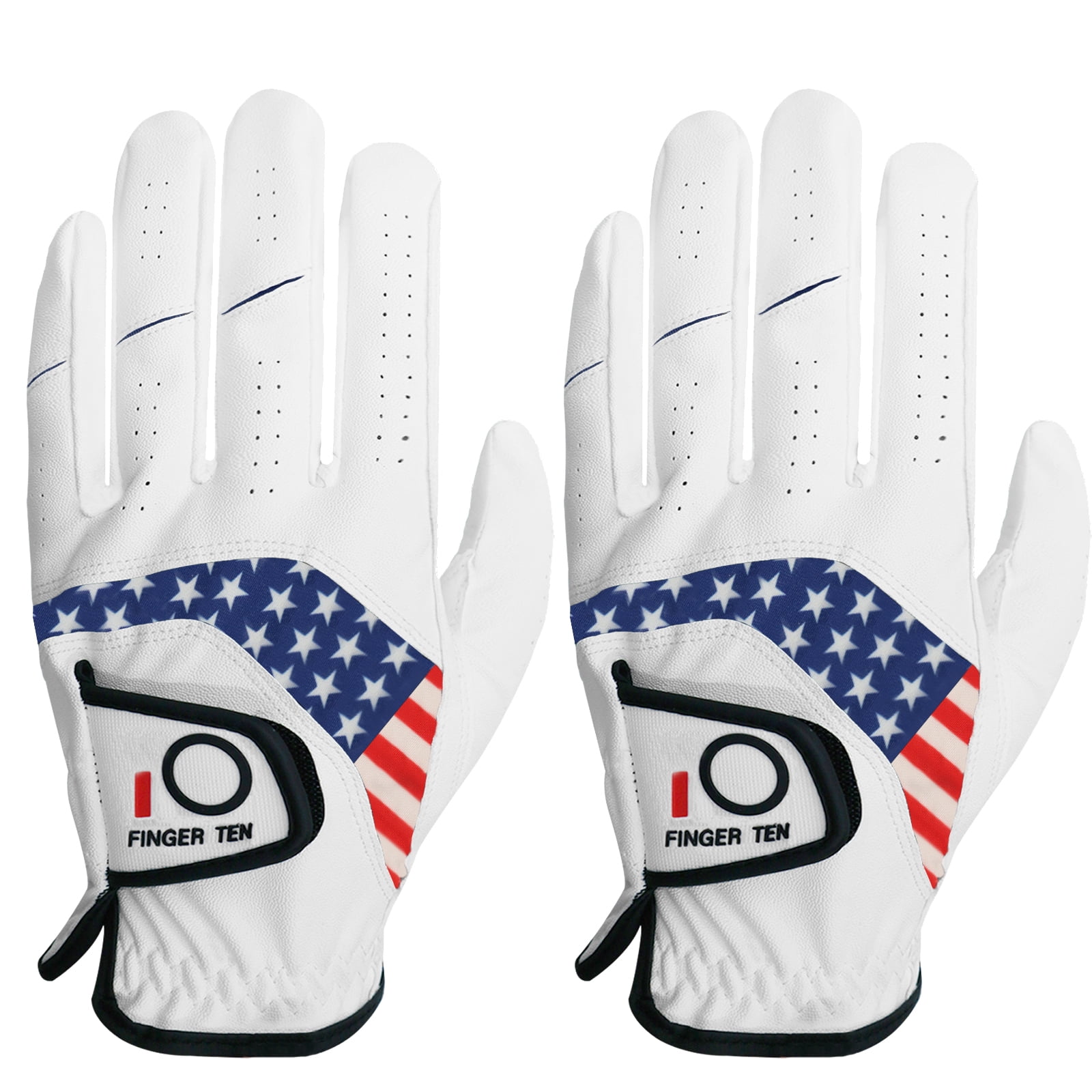 Golf Gloves Men Left Hand Right Leather Value 2 Pack, Mens Golf Glove ...