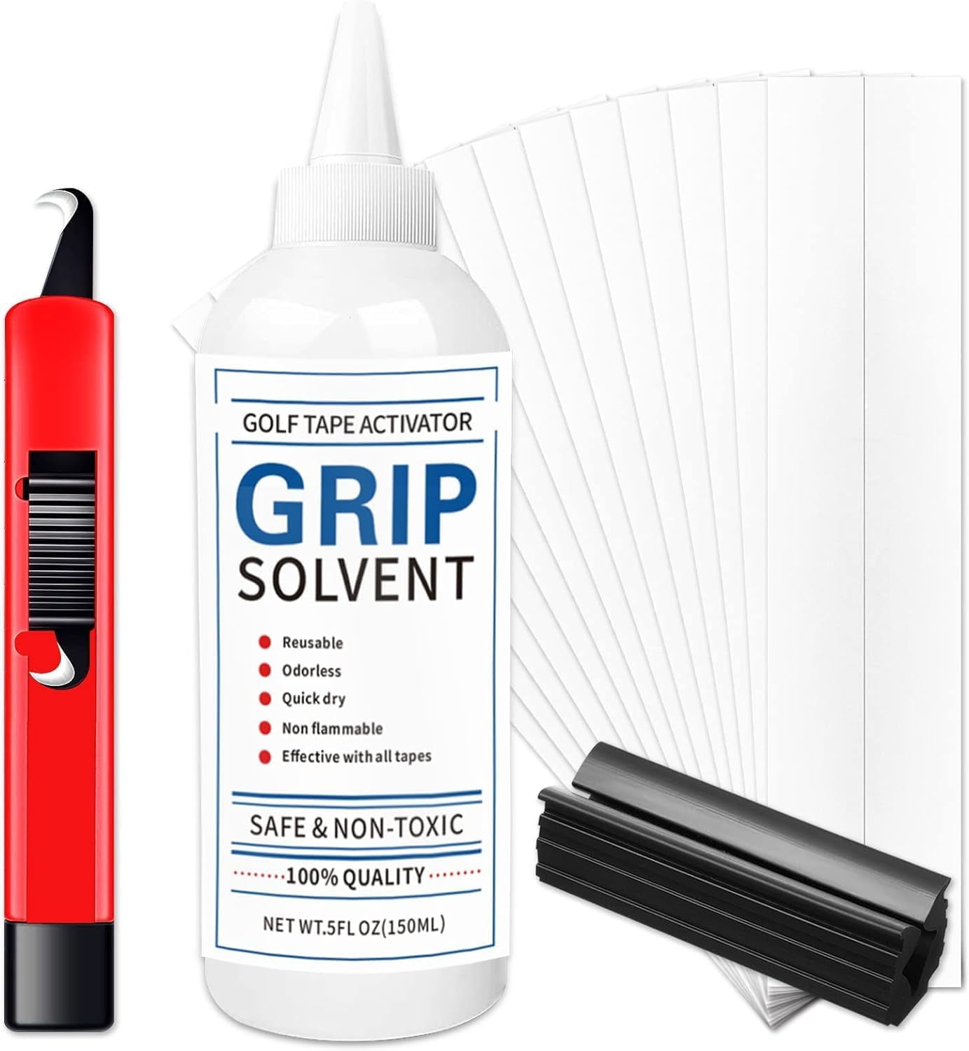 Golf Club Regripping Kit Tape Strips Hook Blade Rubber Vise Clamp ...