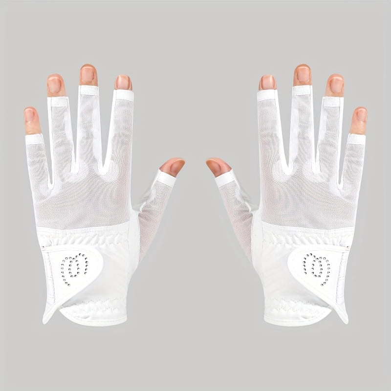 Golf Gloves Women Half Finger Summer Ladies Golf Club Sunscreen Anti ...