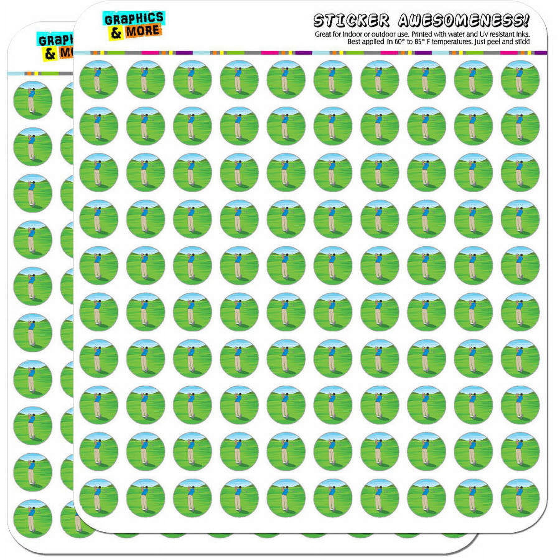Golf Golfing Golfer Sport 200 1/2" (0.5") Planner Calendar Scrapbooking ...