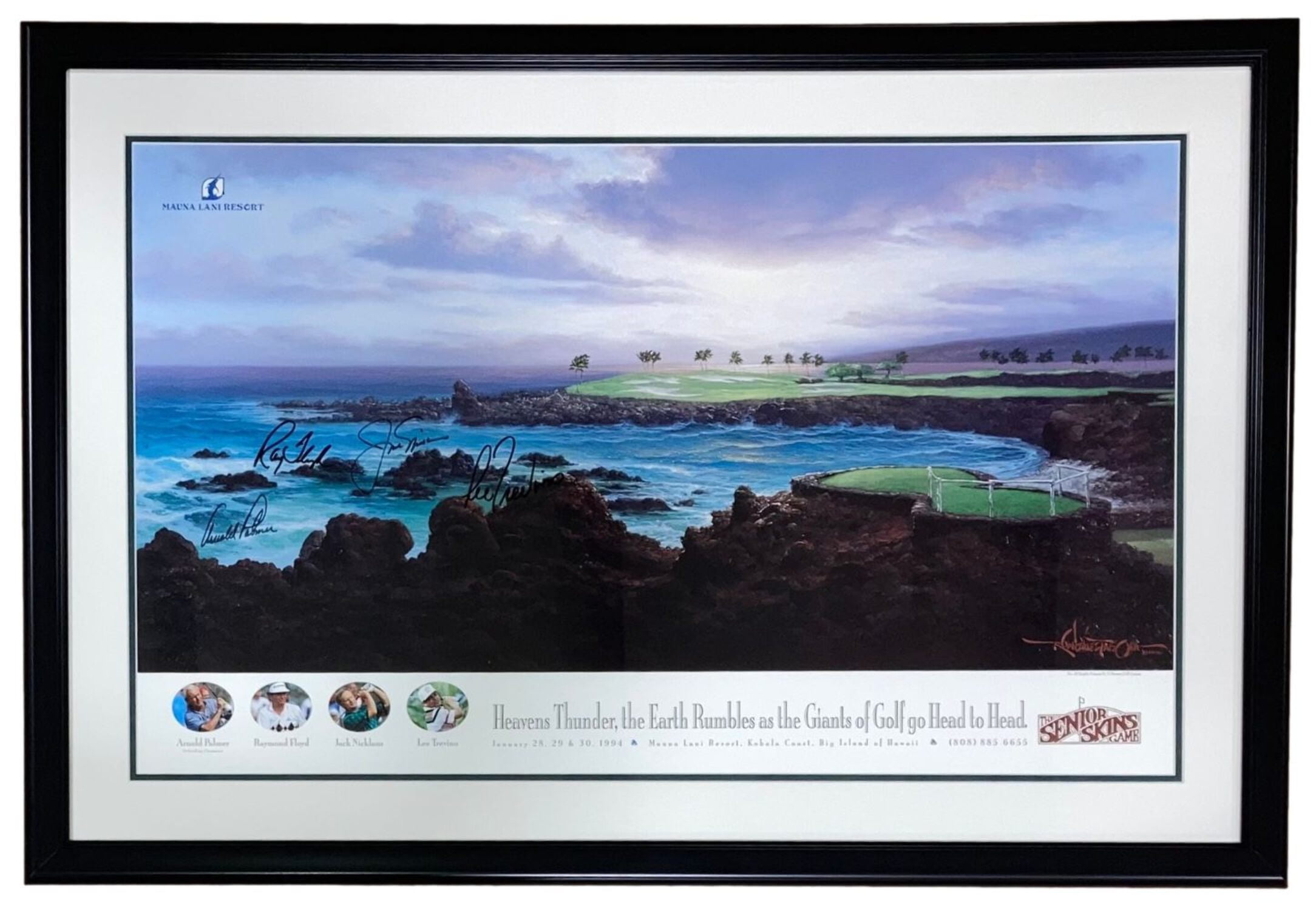 Golf Greats Signed Framed 19x32 PGA Golf Poster Palmer Nicklaus More ...