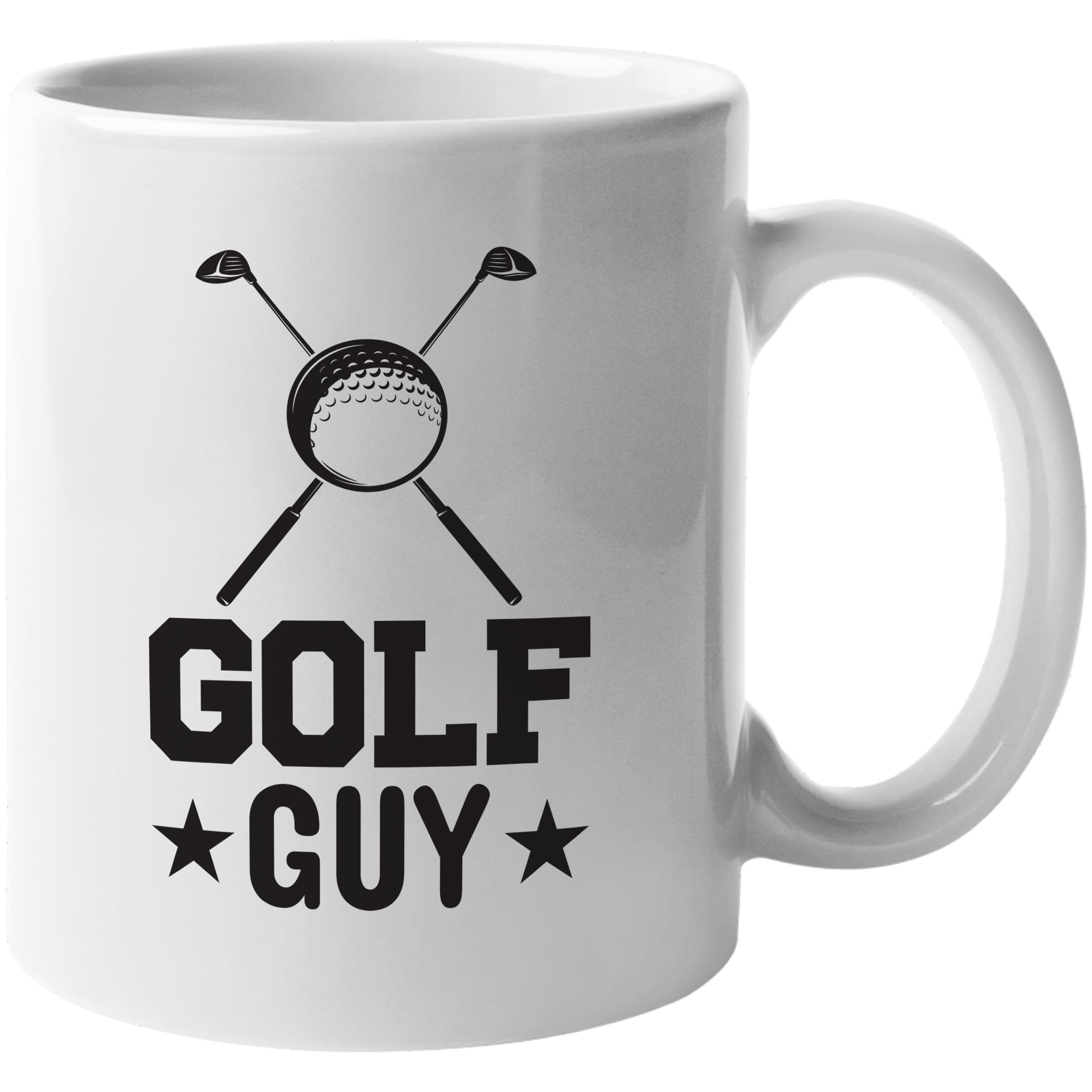 Golf Guy with Ball and Clubs, Golf Player, Golfing or Golfer Themed ...