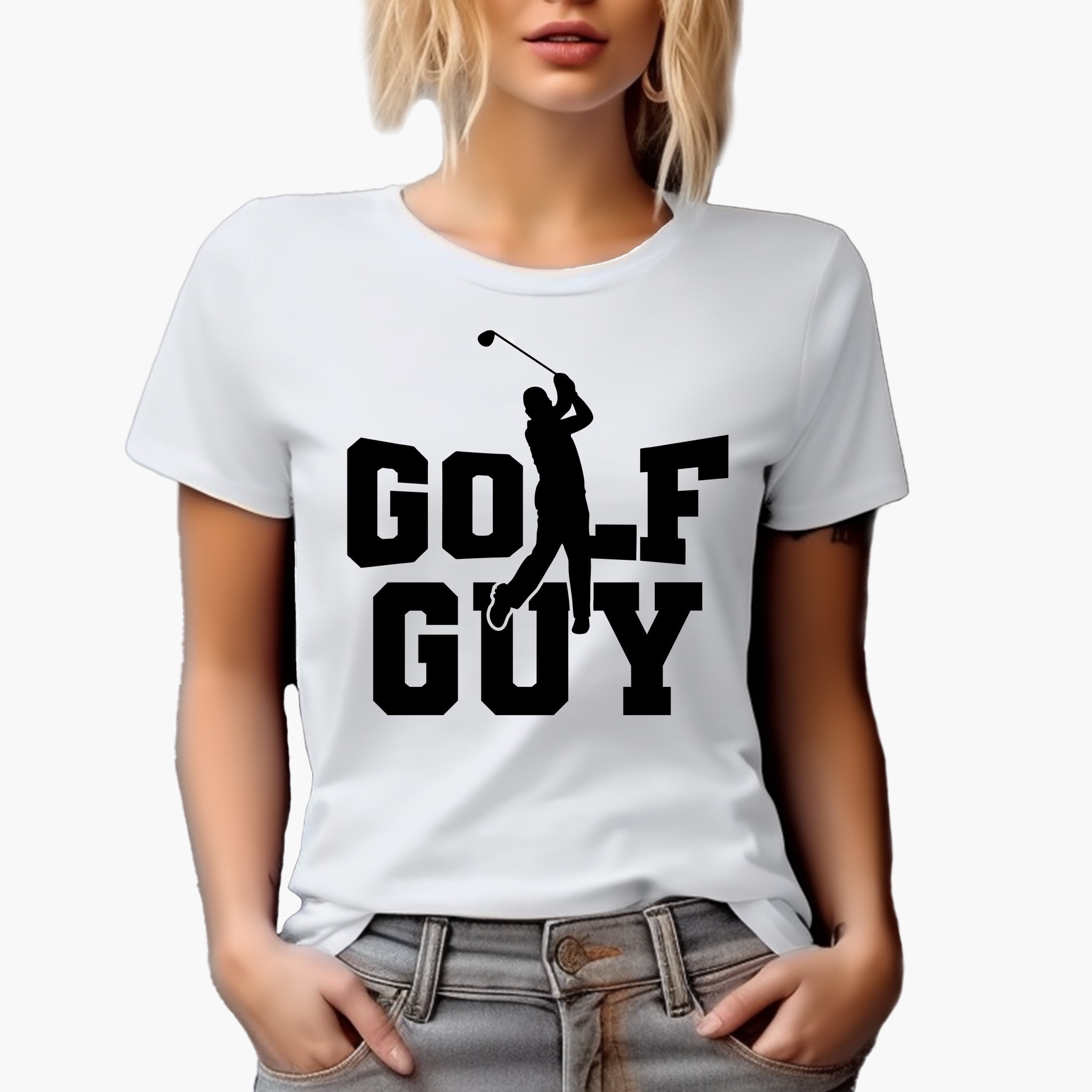 Golf Guy with a Swinging Golf Player, Golfing or Golfer Themed Merch ...