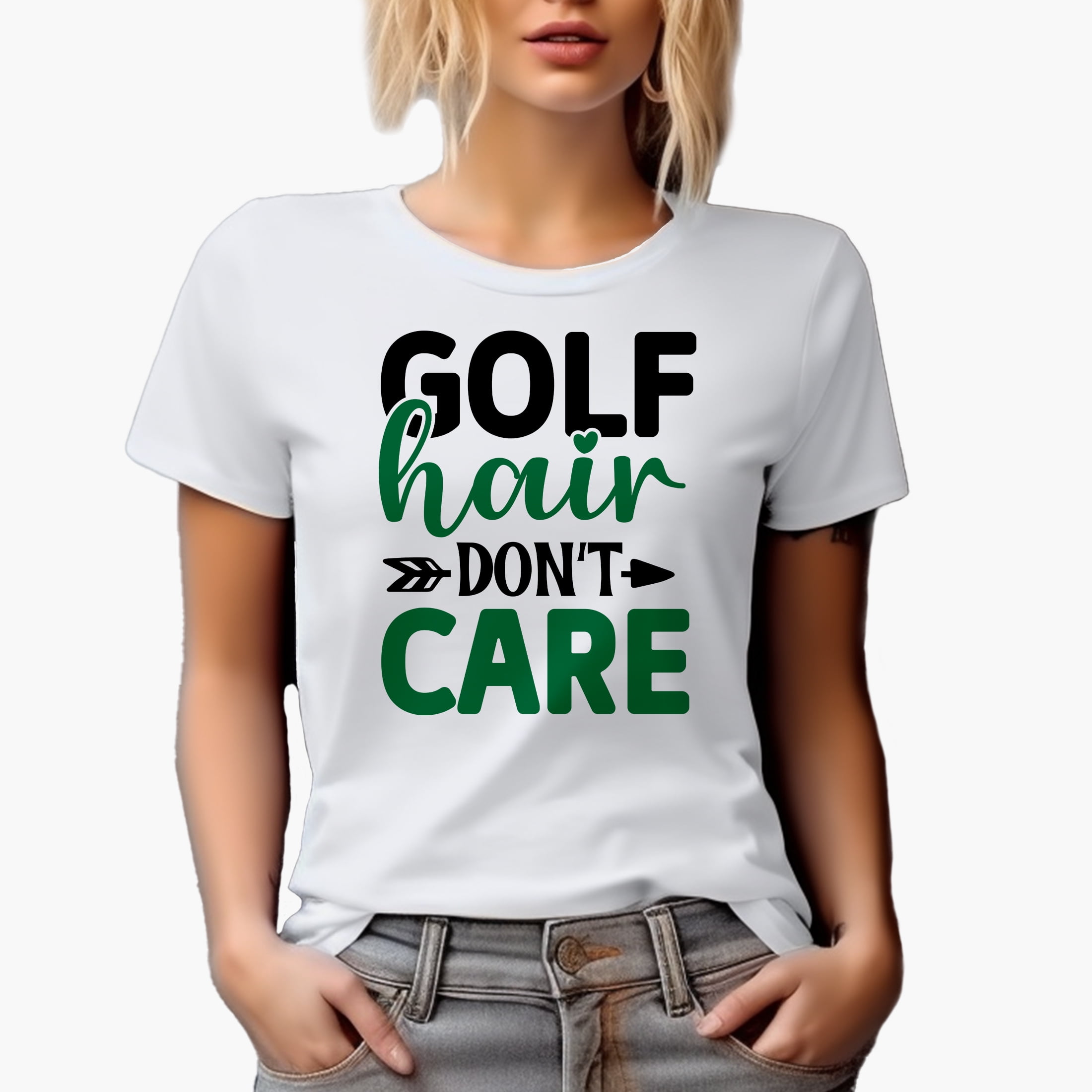 Golf Hair, Don't Care Quote for Girl, Female or Woman Golf Player ...