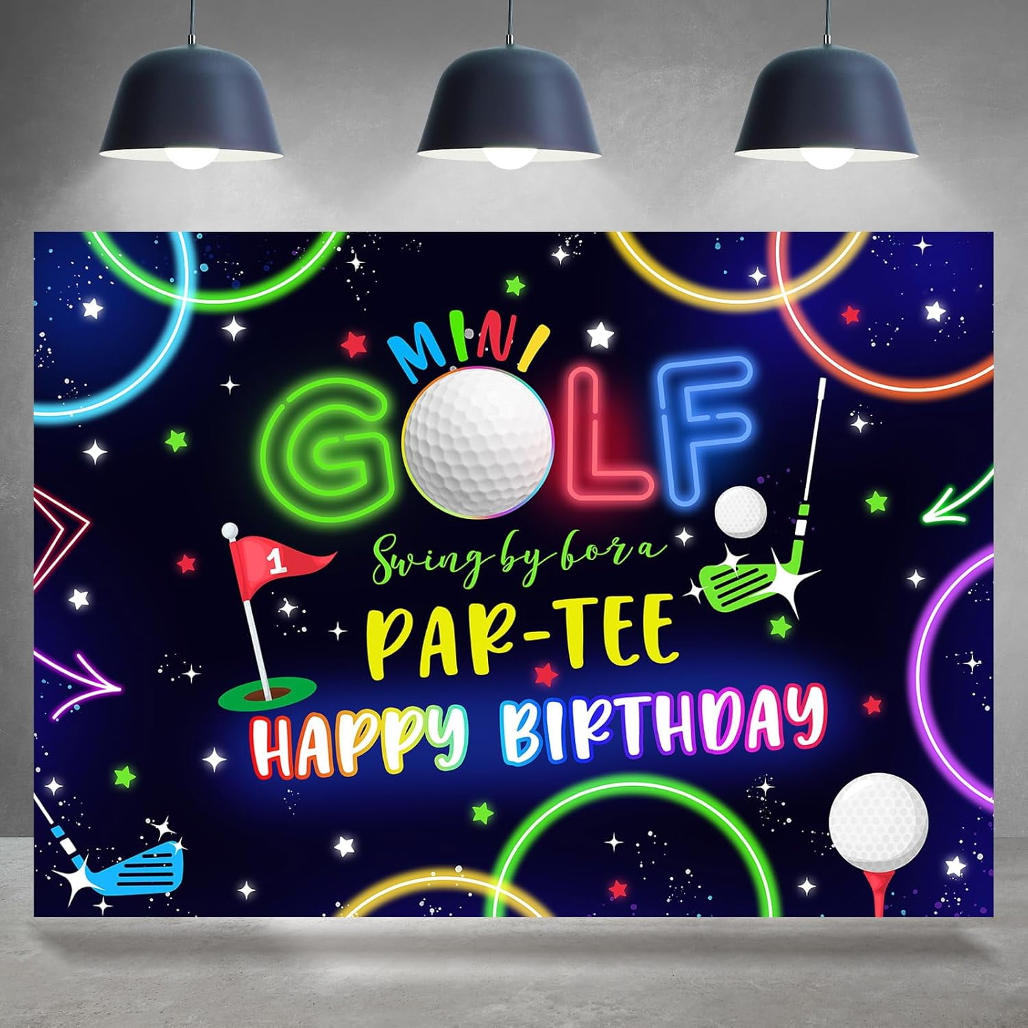 Golf Happy Birthday Backdrop Mini Golf Swing by for A Par Tee Sports ...