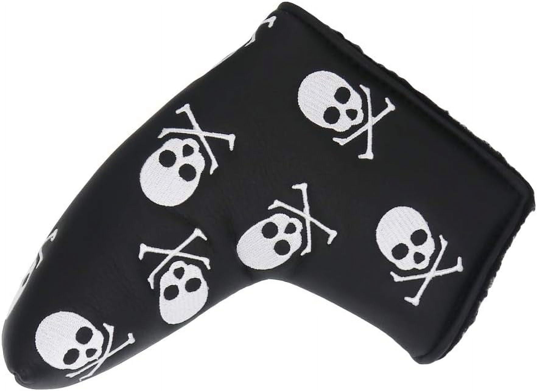 Golf Head Cover Blade Putter Cover Skull Pattern Wtih V- Headcover ...