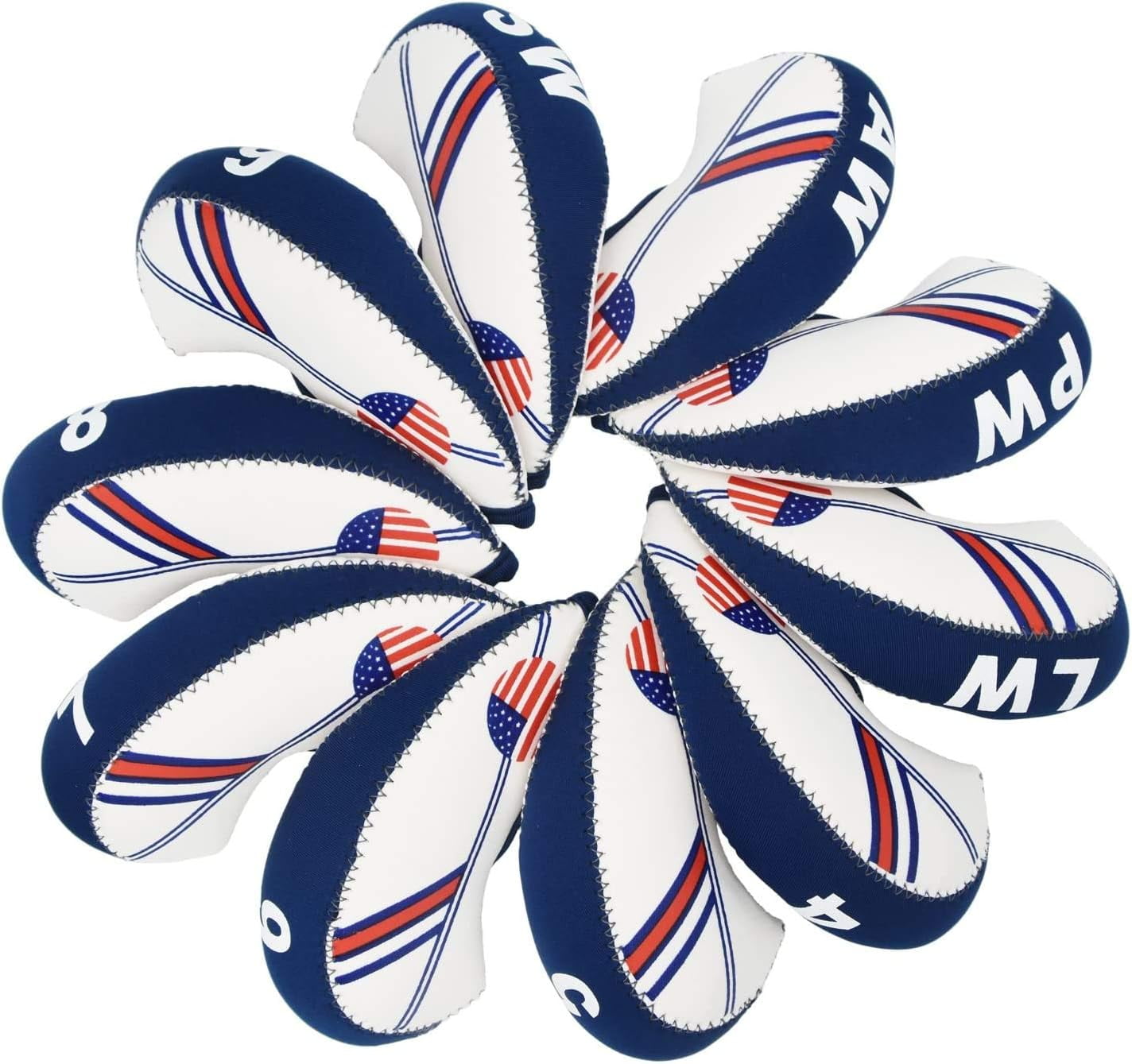 Golf Headcovers US Flag Design Golf Club Head Cover Wedge Iron ...