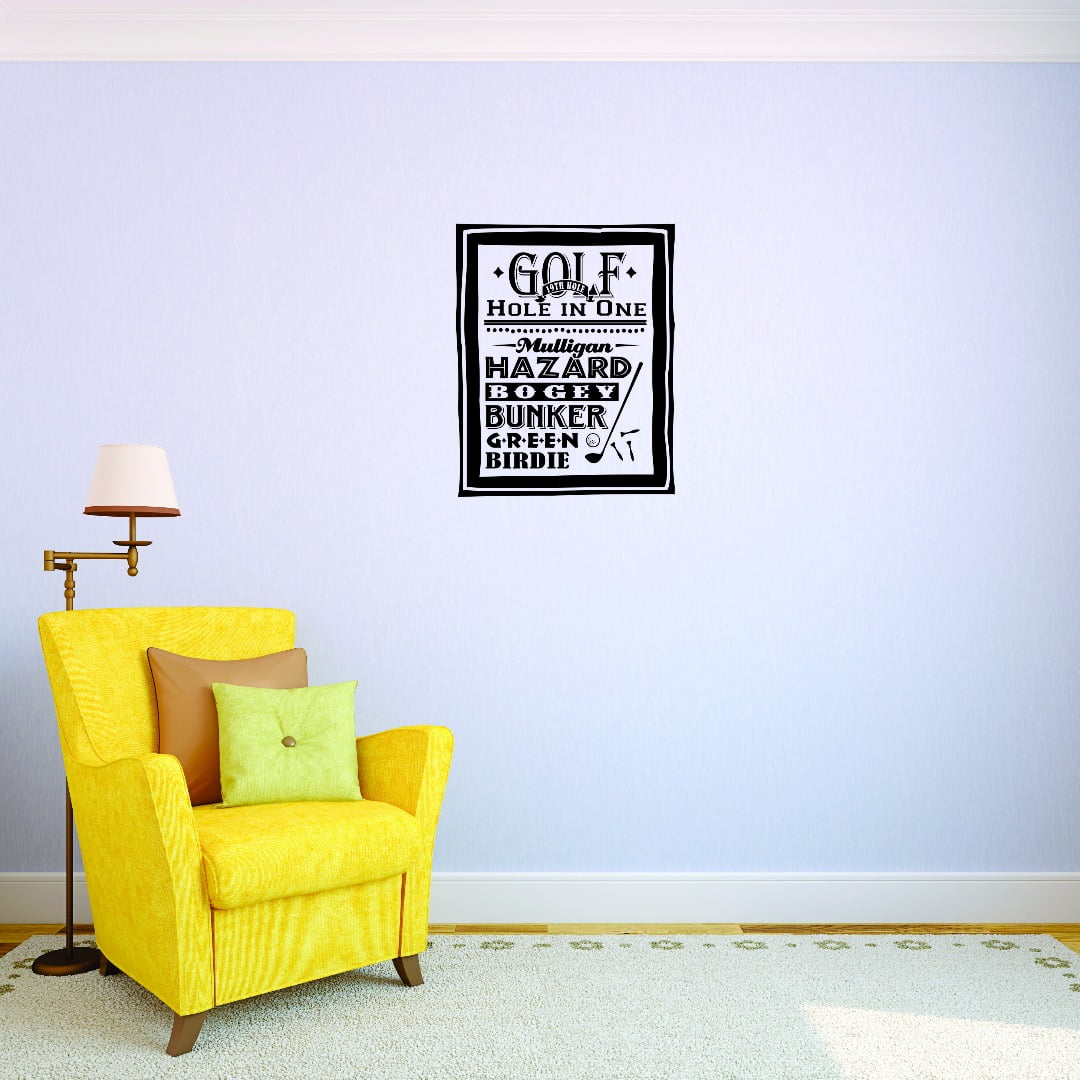 Golf Hole In One Mulligan Hazard Bogey Bunker Green Birdie Sign Vinyl ...