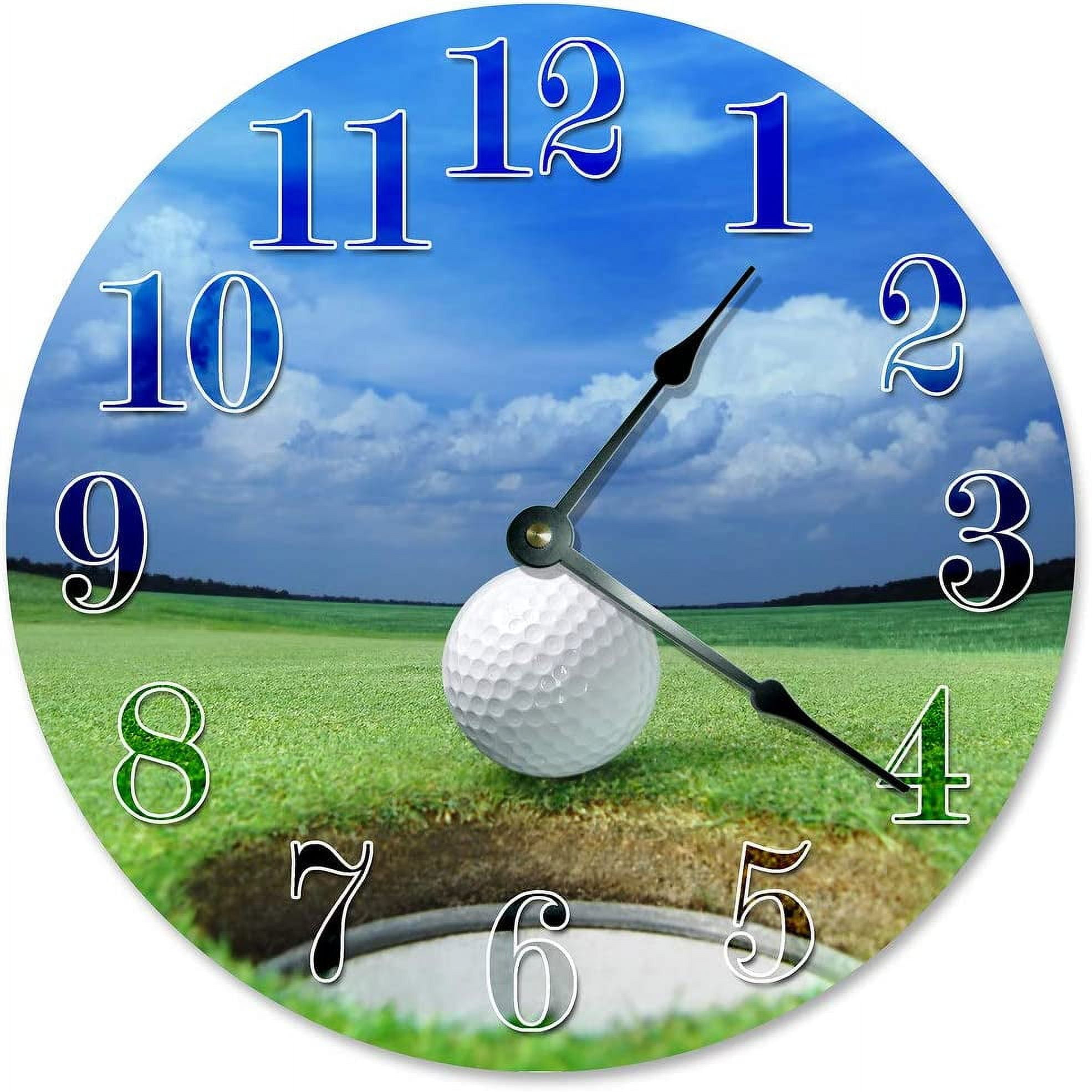 Golf Hole Unique Clock Large 10.5" Wall Clock ative Round Wall Clock ...