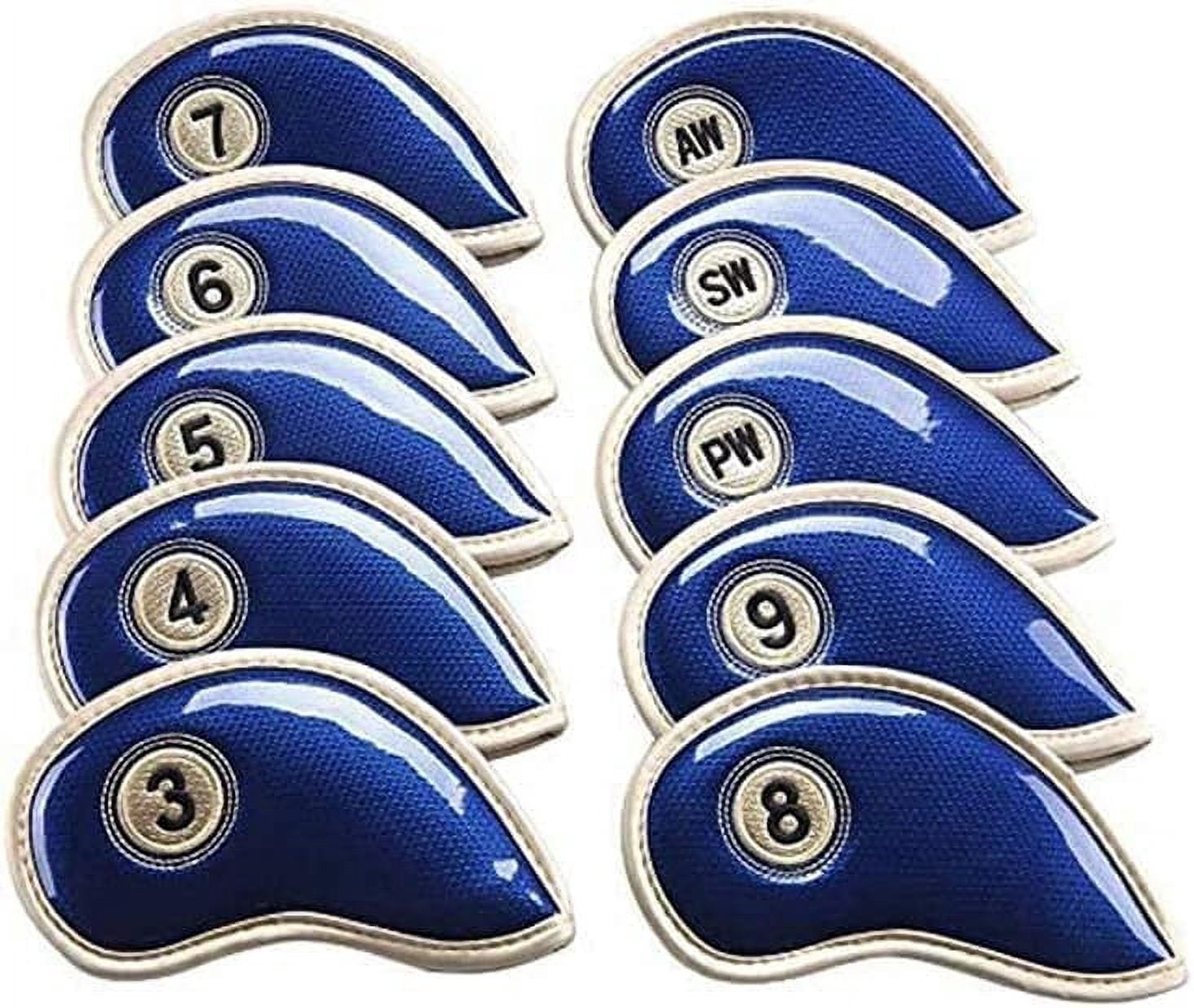 Golf Iron Covers Crystal PU Leather Headcovers Golf Club Head Covers ...