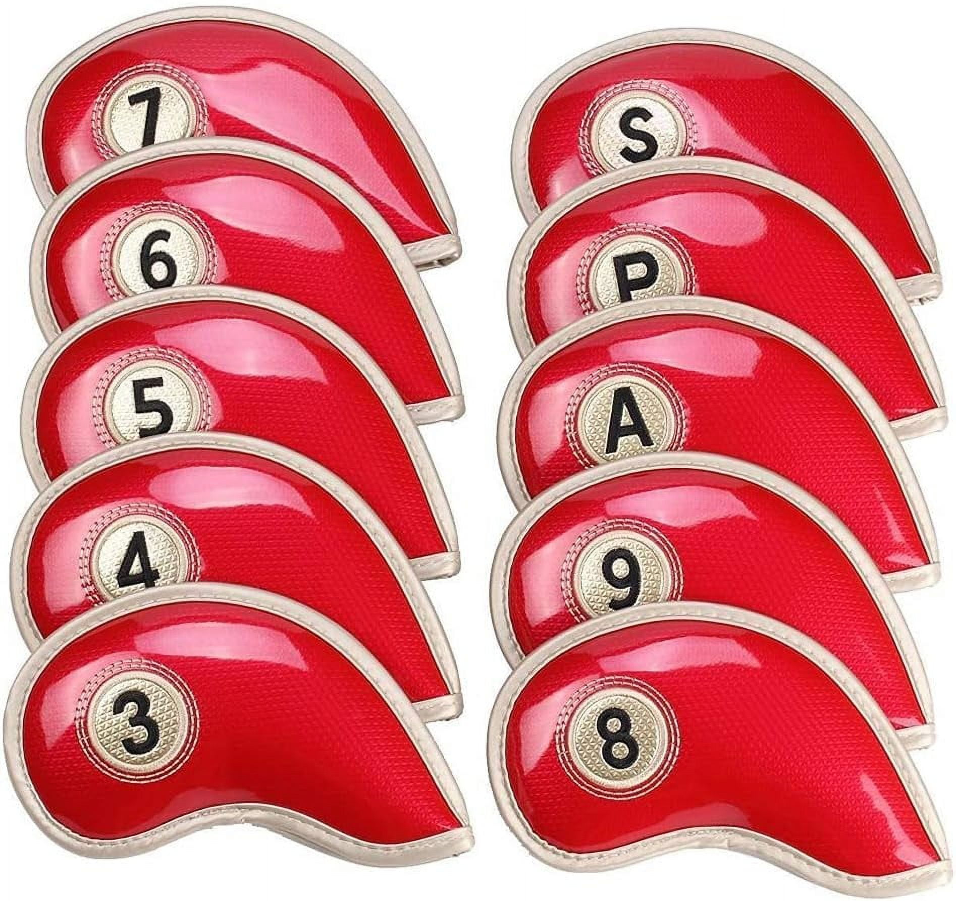 Golf Iron Covers Crystal PU Leather Headcovers Golf Club Head Covers ...