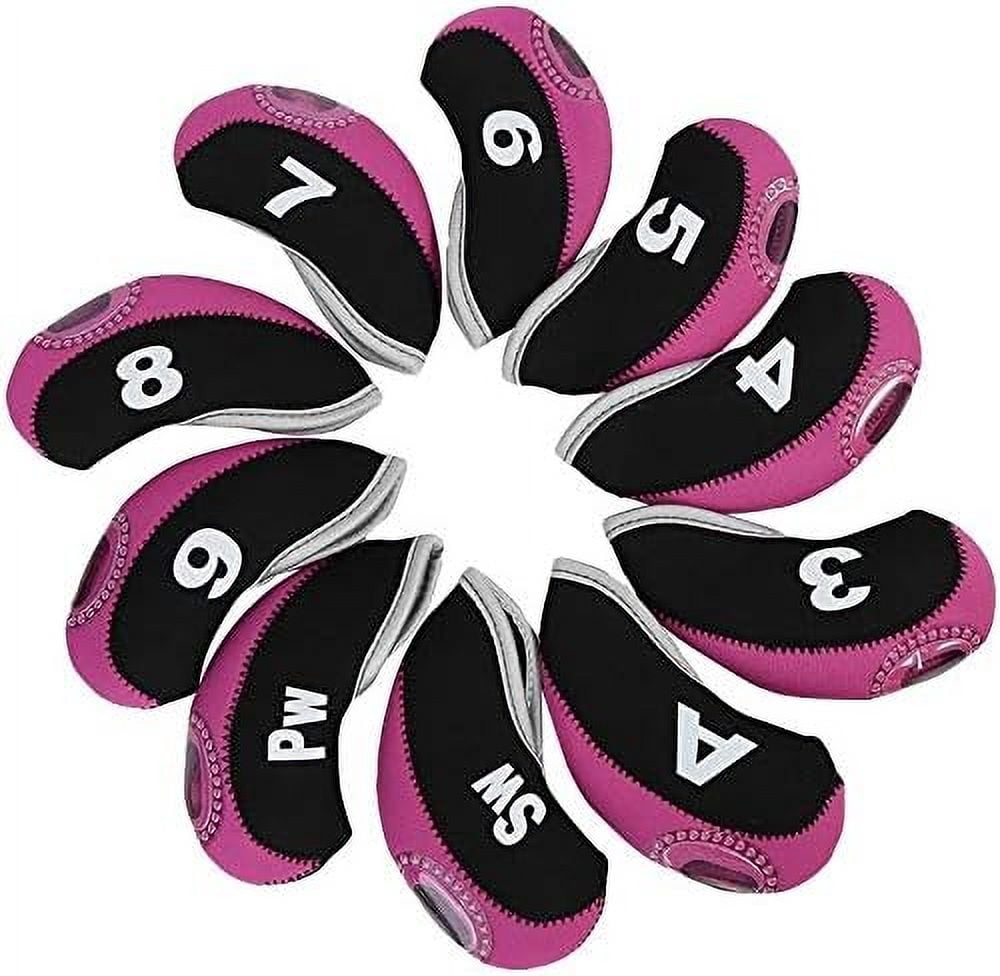 Golf Iron Covers Set with Number Tag for Club Elasticity Protable ...