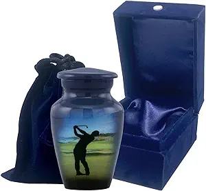Golf Keepsake Urn, Golf Mini Urn for Ashes, Classic Golfer Sharing Urn ...