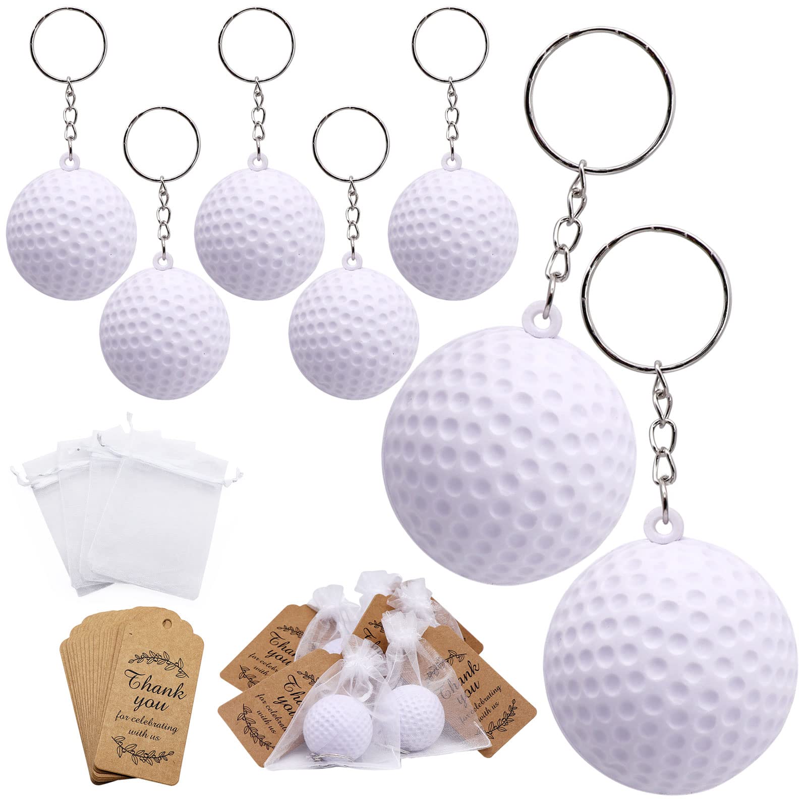 Golf Keychains 24 Pack KEF16 Golf Party Favors Sports Stress Ball ...