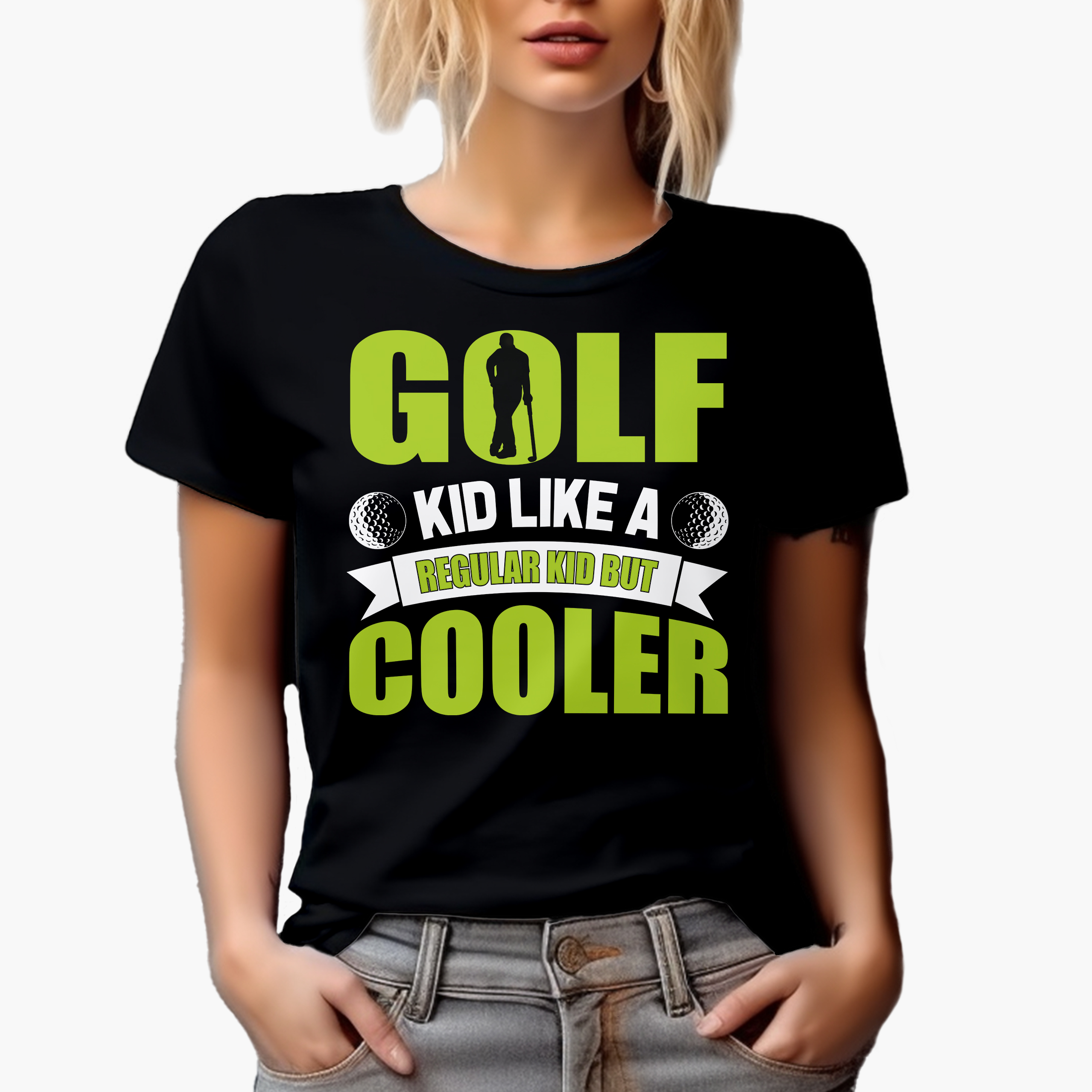 Golf Kid Like a Regular Kid But Cooler Saying, Young Golf Player ...