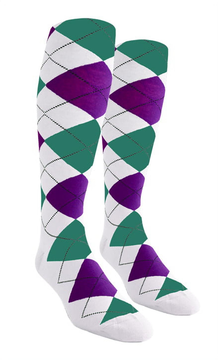 Golf Knickers Colorful Knee High Argyle Cotton Socks For Men Women and ...