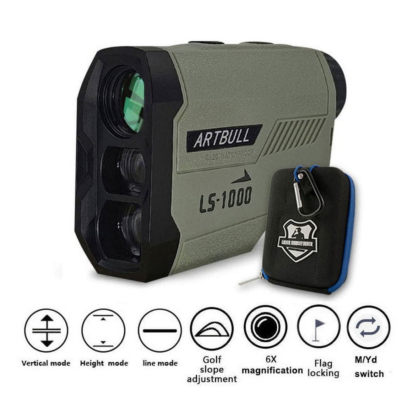 Golf Laser Rangefinder 1000M 650M Telescope with Flag-Lock Slope Pin Distance Meter Hunting ...