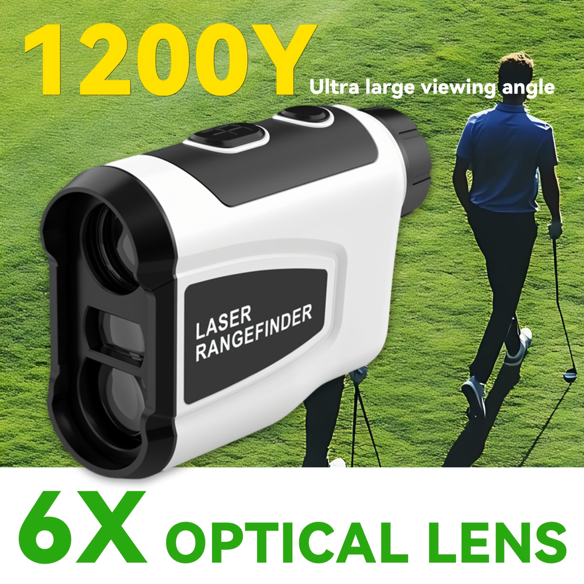 Golf Laser Rangefinder 6X 1200Yard Slope Switch Vibration Lock Hunting ...