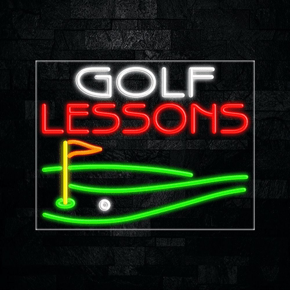 Golf Lessons LED Neon Sign 28"L x 22"H #31721 - Walmart.com