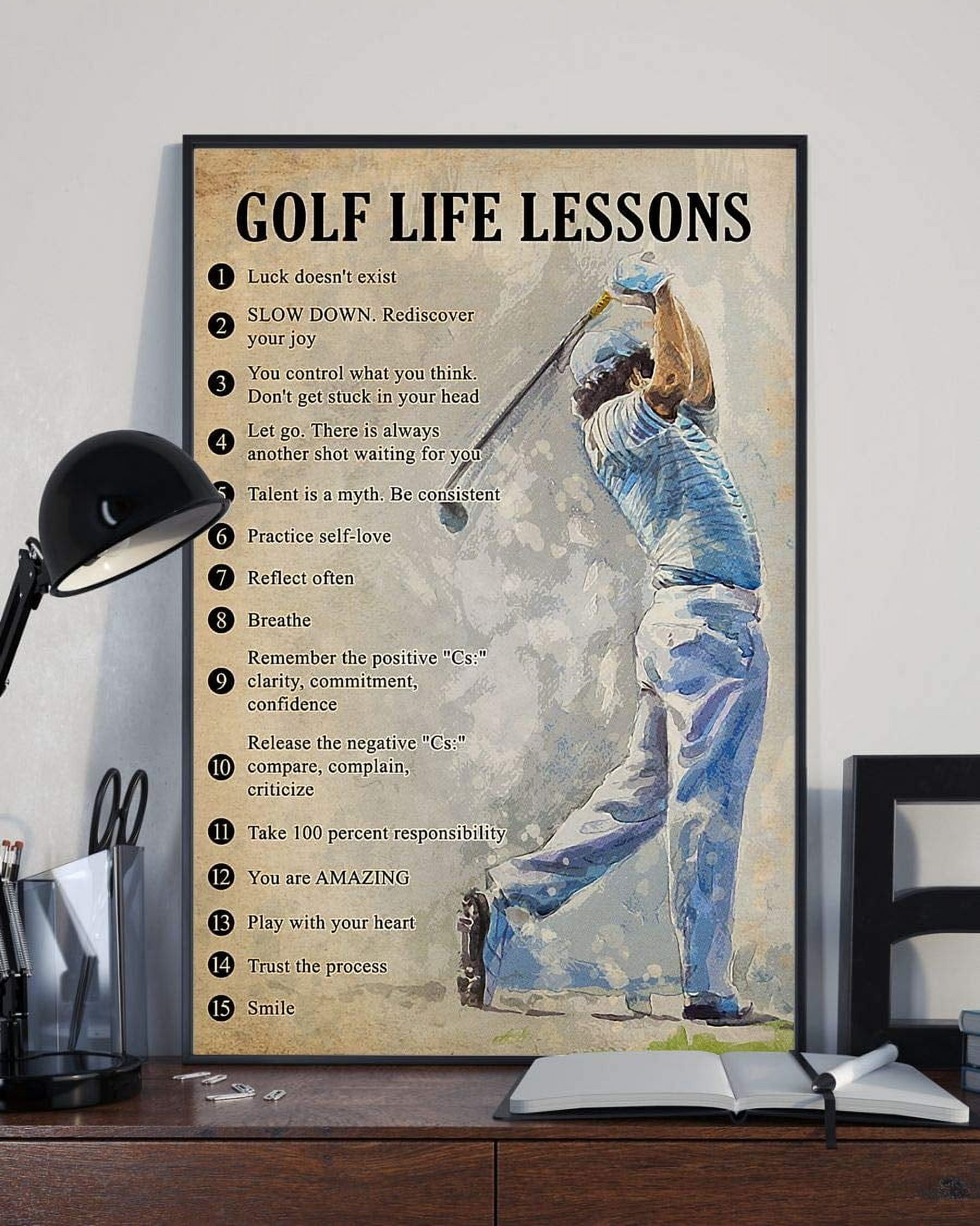 Golf Life Lessons Poster Wall Art Decor 11 x 17 Inch Poster - Walmart.com