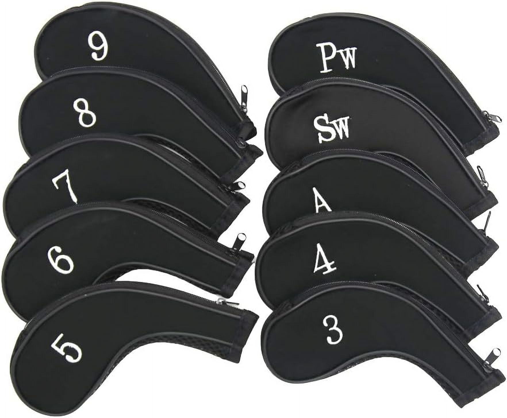 Golf Long Neck Neoprene Durable Zippered Zipper Iron Head Covers ...
