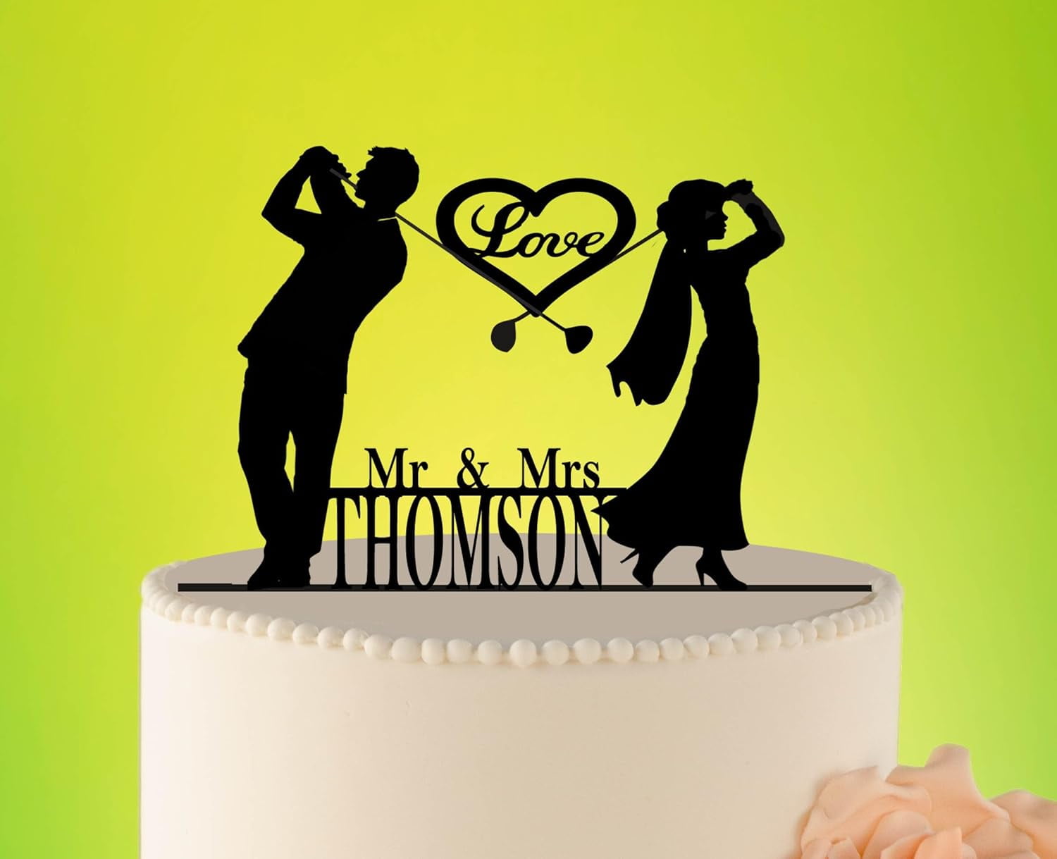 Golf Lover Wedding Cake Topper Golf Player Cake Toppers Funny Mr and ...