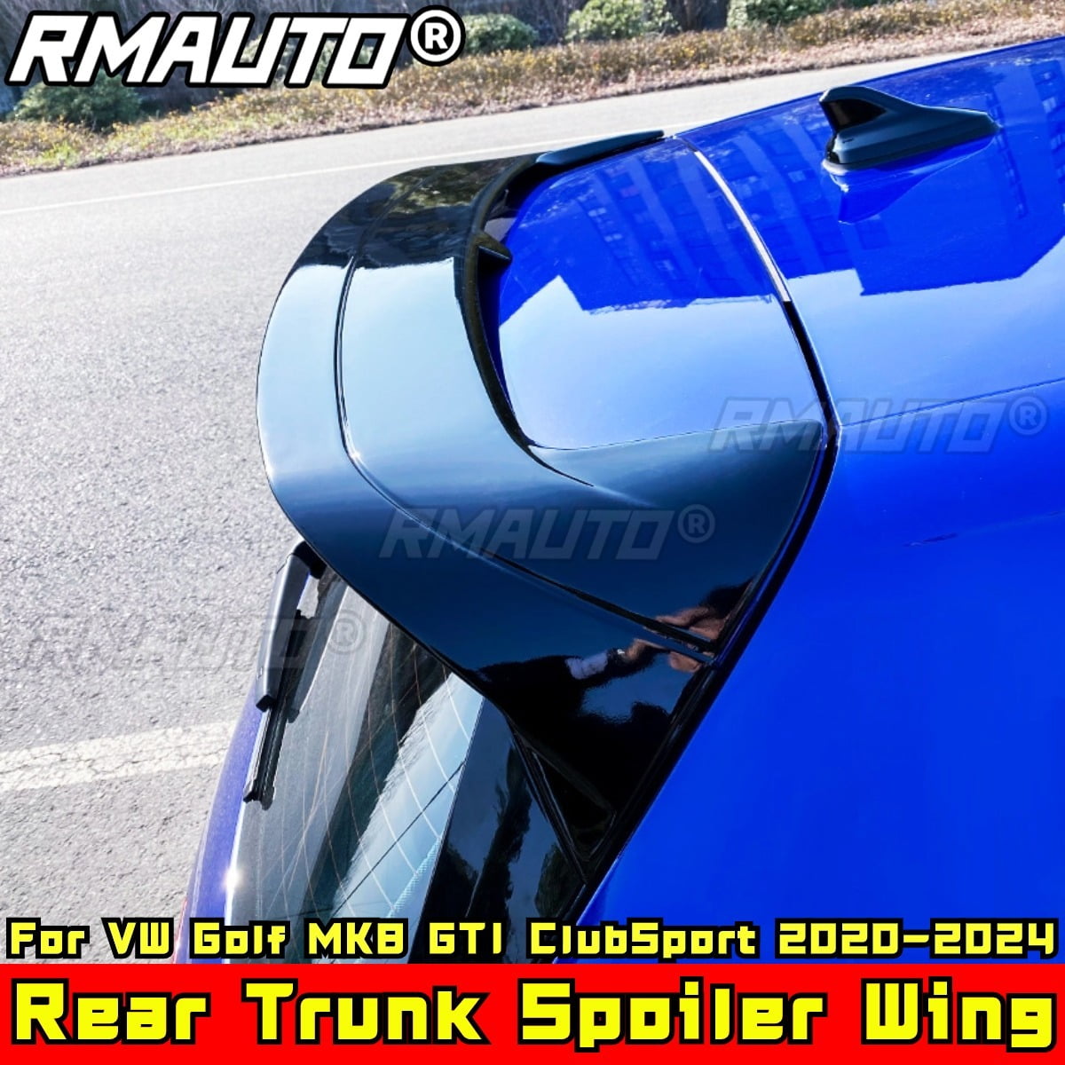 Golf MK8 GTI Rear Roof Wing Carbon Fiber Look Sport Style Roof Spoiler ...