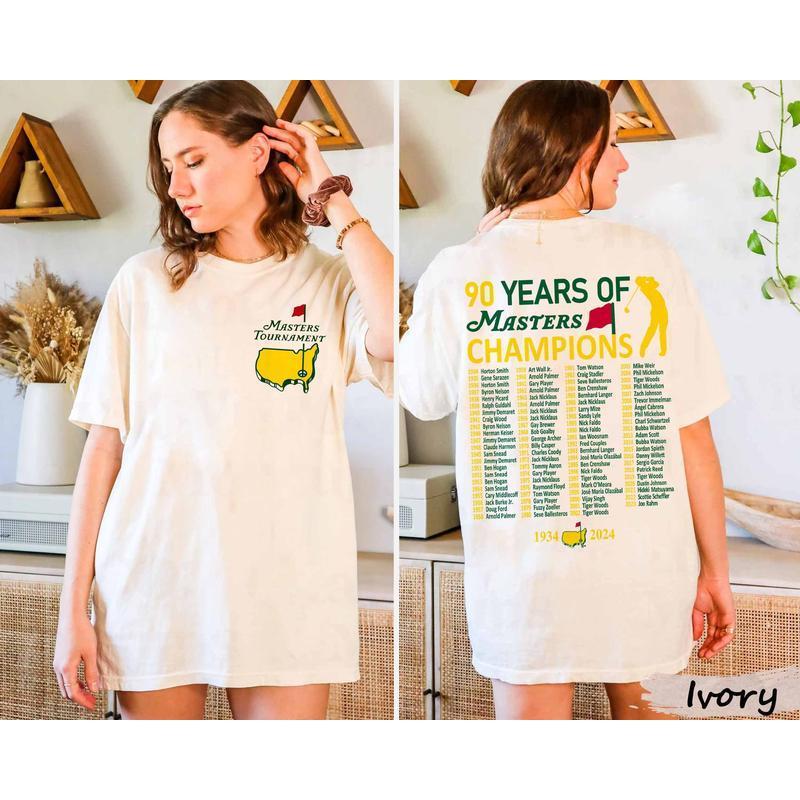 Golf Masters Tournament 90 Years Champions . The Masters Golf 2024 ...