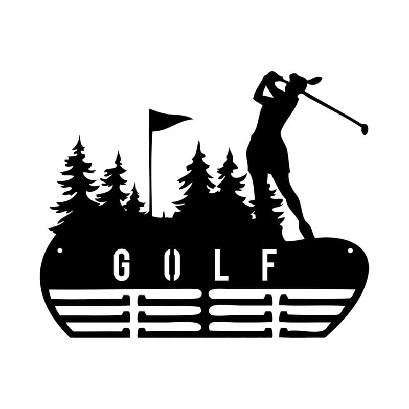 Golf Medal Display Hanger Wall Mounted Iron Medal Display Rack ...