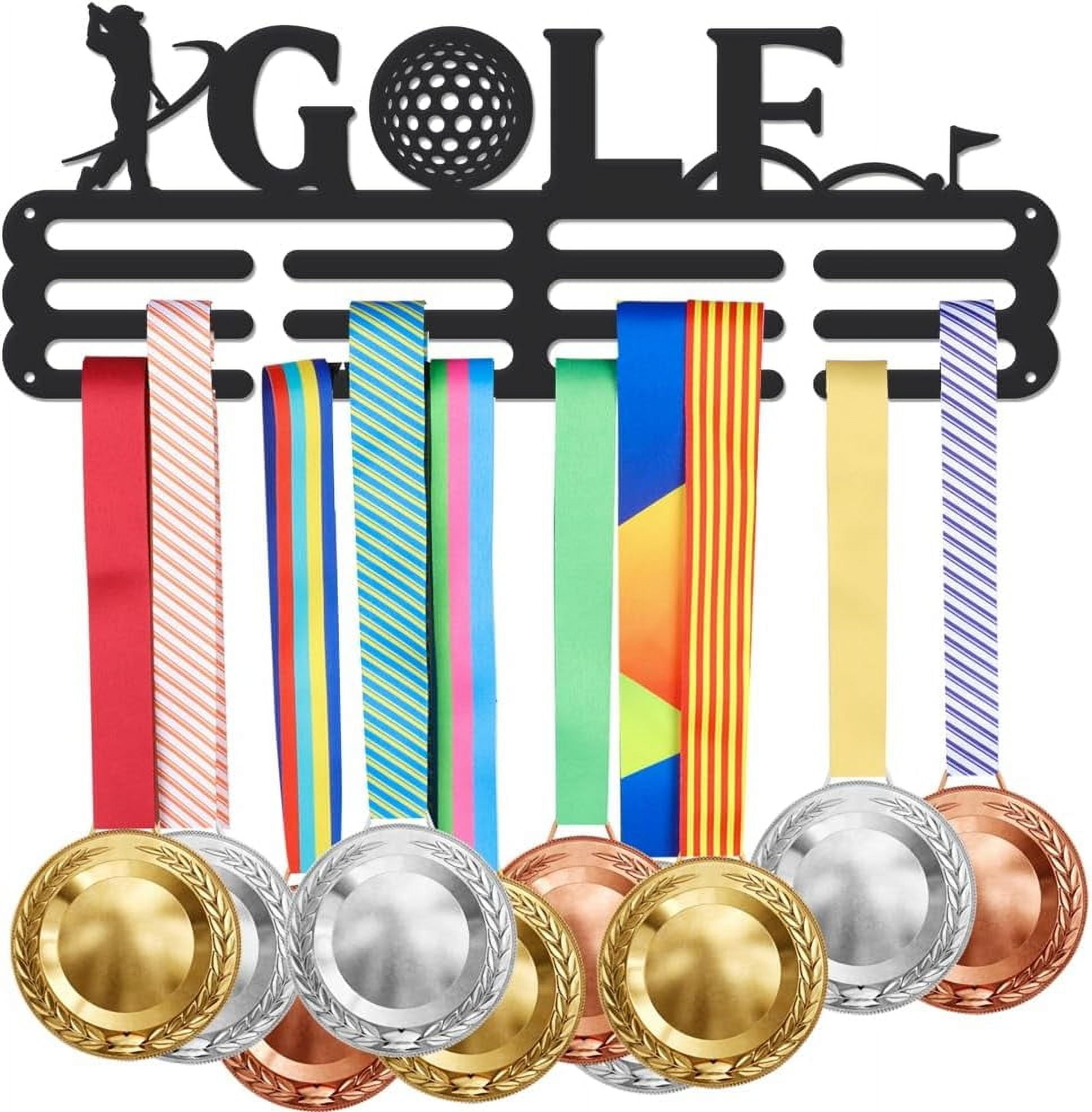 Golf Medal Hanger Display Sports Wall Mounted Medal Holder Rack Hook ...