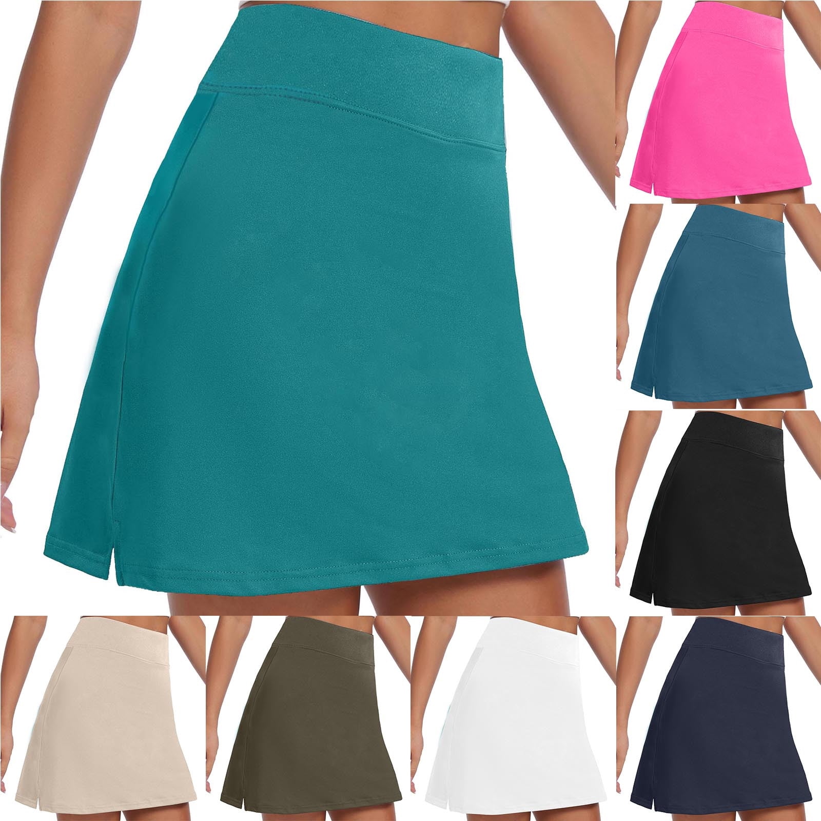 Golf Mini Skirts for Women with Build in Shorts Elastic Waist Athletic ...