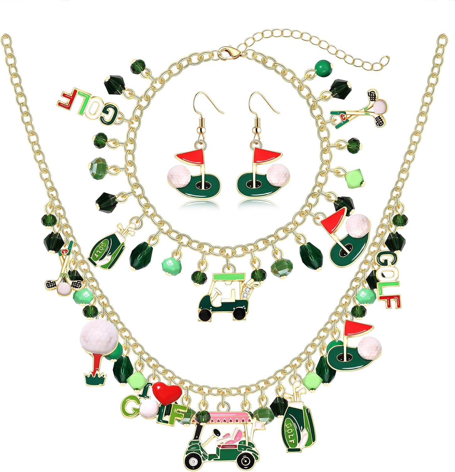 Golf Necklace Ear Jewelry Collection for Discerning Women Golf Club ...